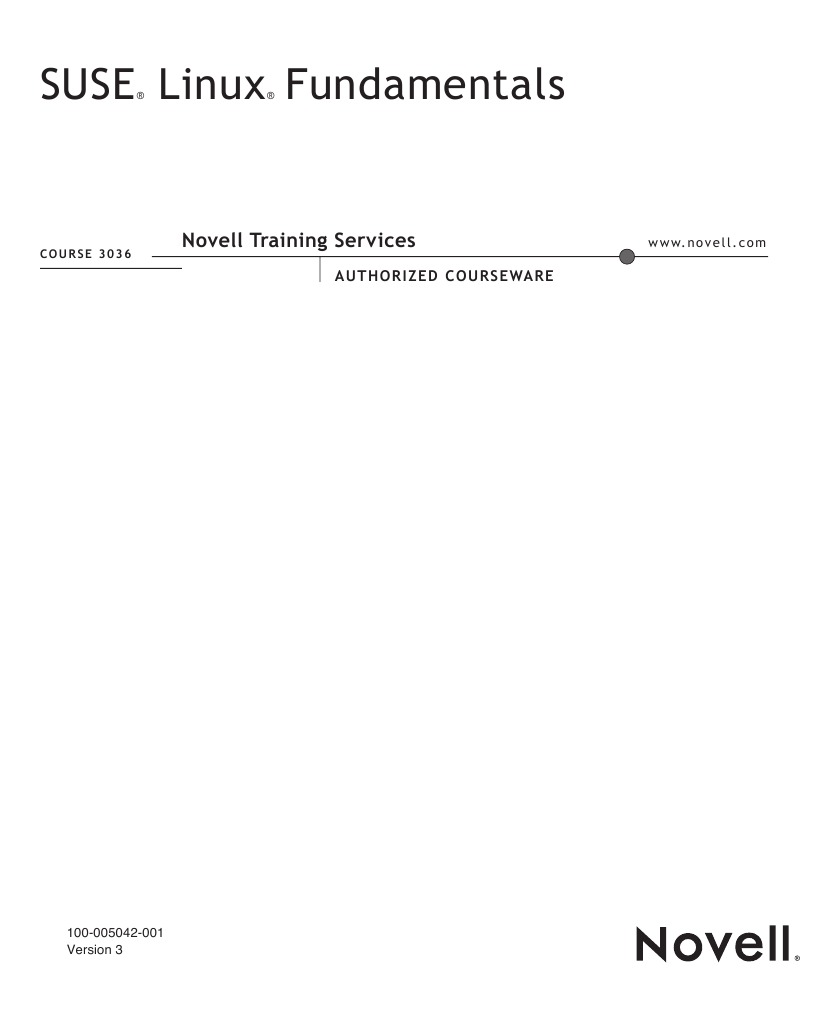 SuSe Linux Fundamentals | PDF | Linux | Unix