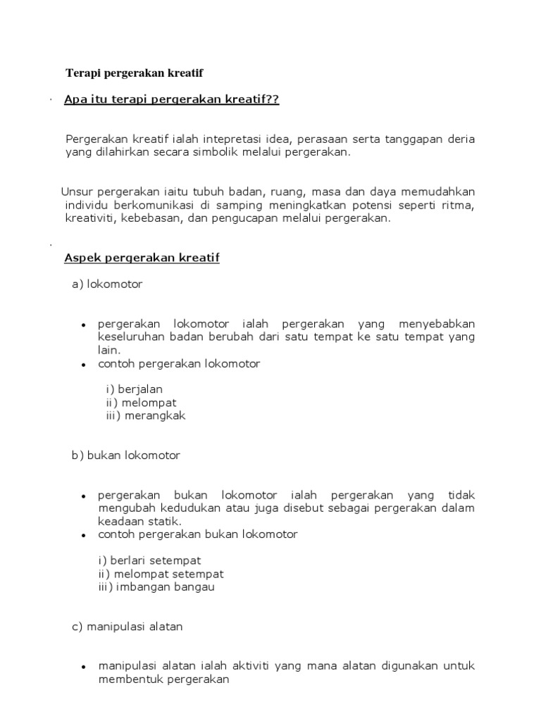 Terapi Pergerakan Kreatif | PDF