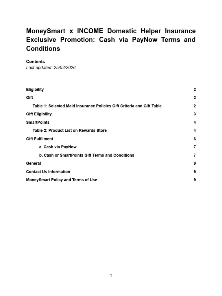 (01 March 2026 - 31 March 2026) MoneySmart X INCOME Domestic Helper ...