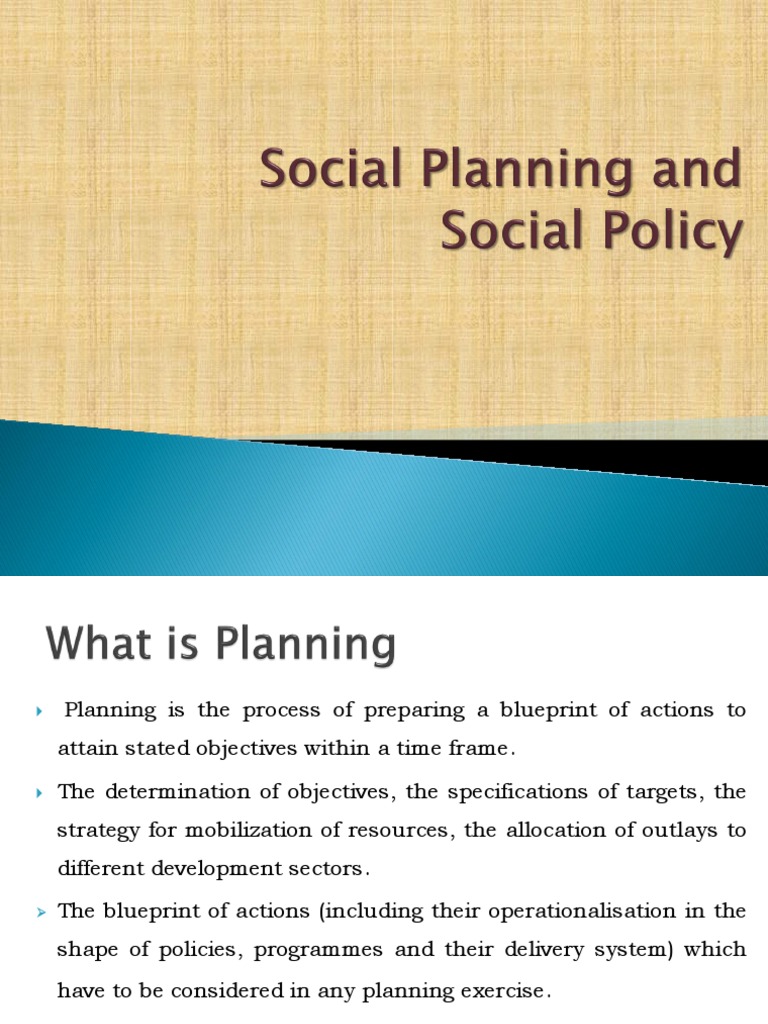 Social Policy and Social Planning | PDF | Social Policy | Sociological ...
