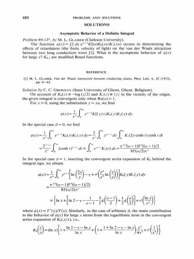 Asymptotic Behavior of a Defin | PDF | Applied Mathematics ...