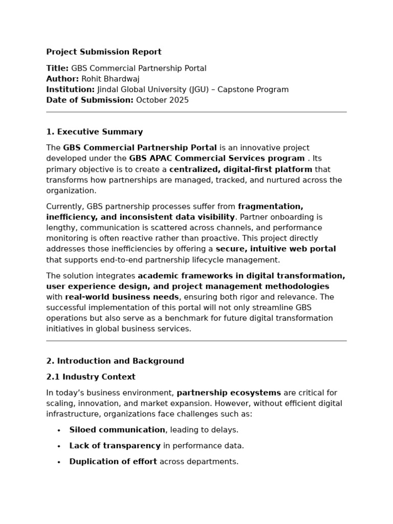RB Project Submission Report | PDF