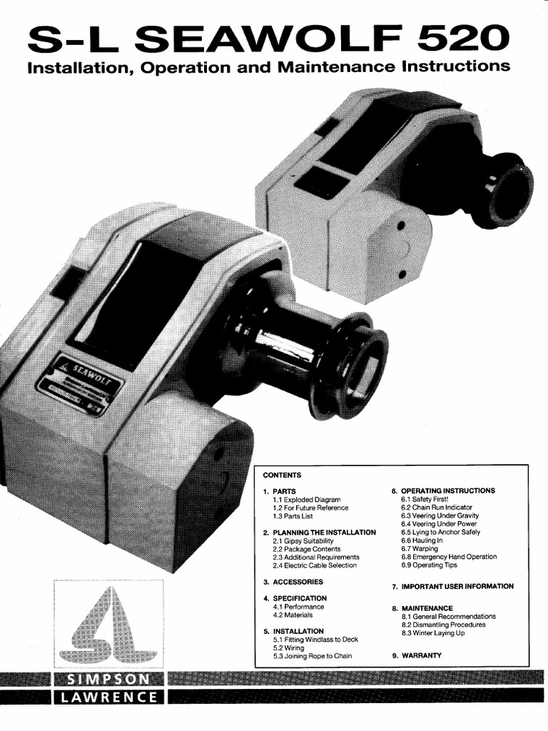 Seawolf 520 Inst. Manual | PDF