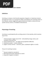 Vomiting History Taking Checklist | PDF | Vomiting | Medical Specialties