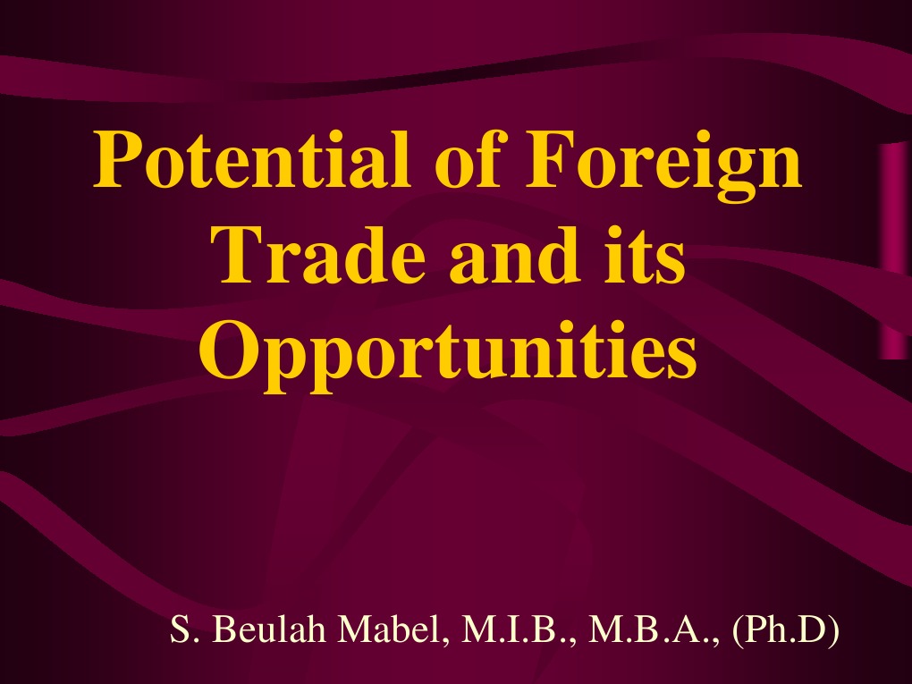 Foreign Trade Career Opportunities | PDF