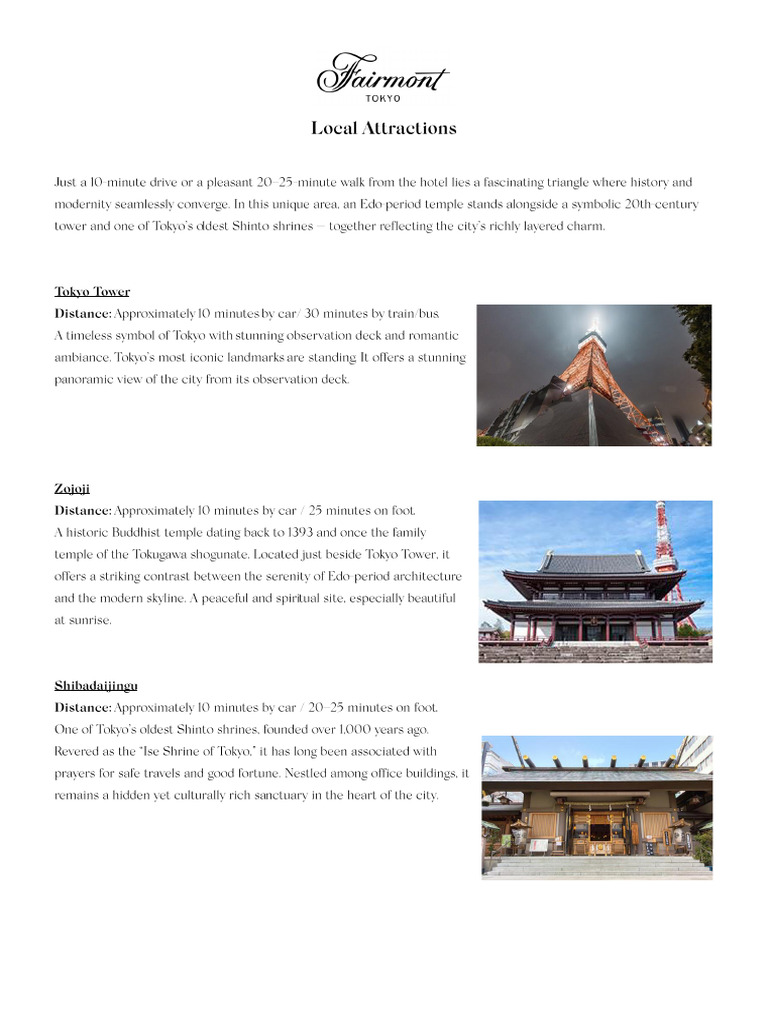 Tokyo Attractions | PDF