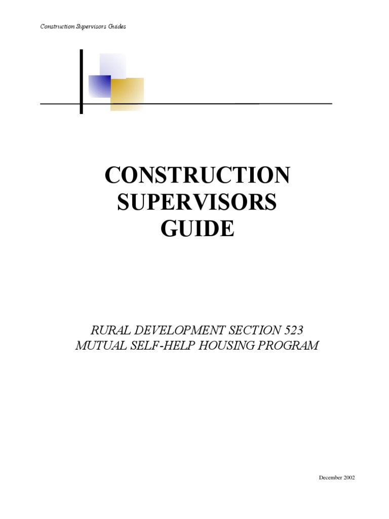 Construction Supervisors Guide | PDF | Business