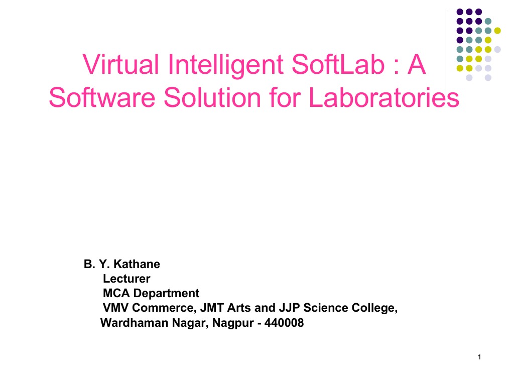 Virtual Intelligent Softlab: A Software Solution For Laboratories | PDF ...
