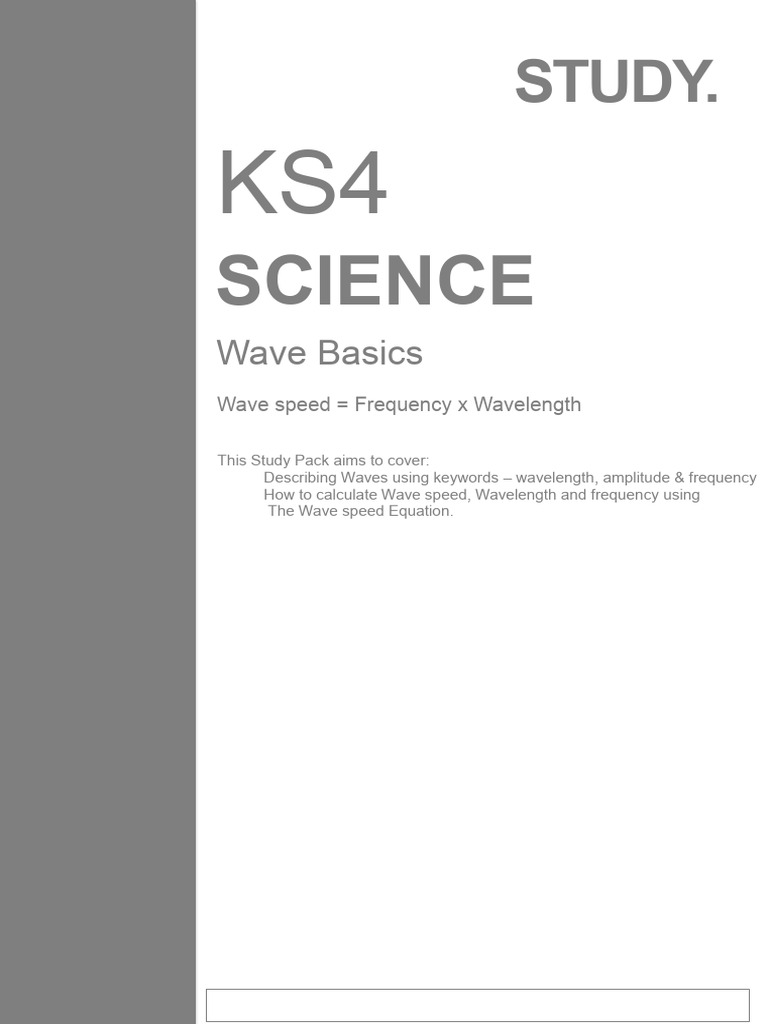 Sp 9 Wave Basics Wave Speed Calculations | PDF | Electromagnetic ...
