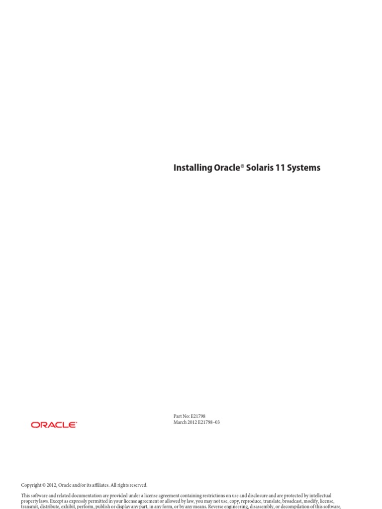 Installing Oracle Solaris 11 Systems Pdf Installation Computer Programs Command Line