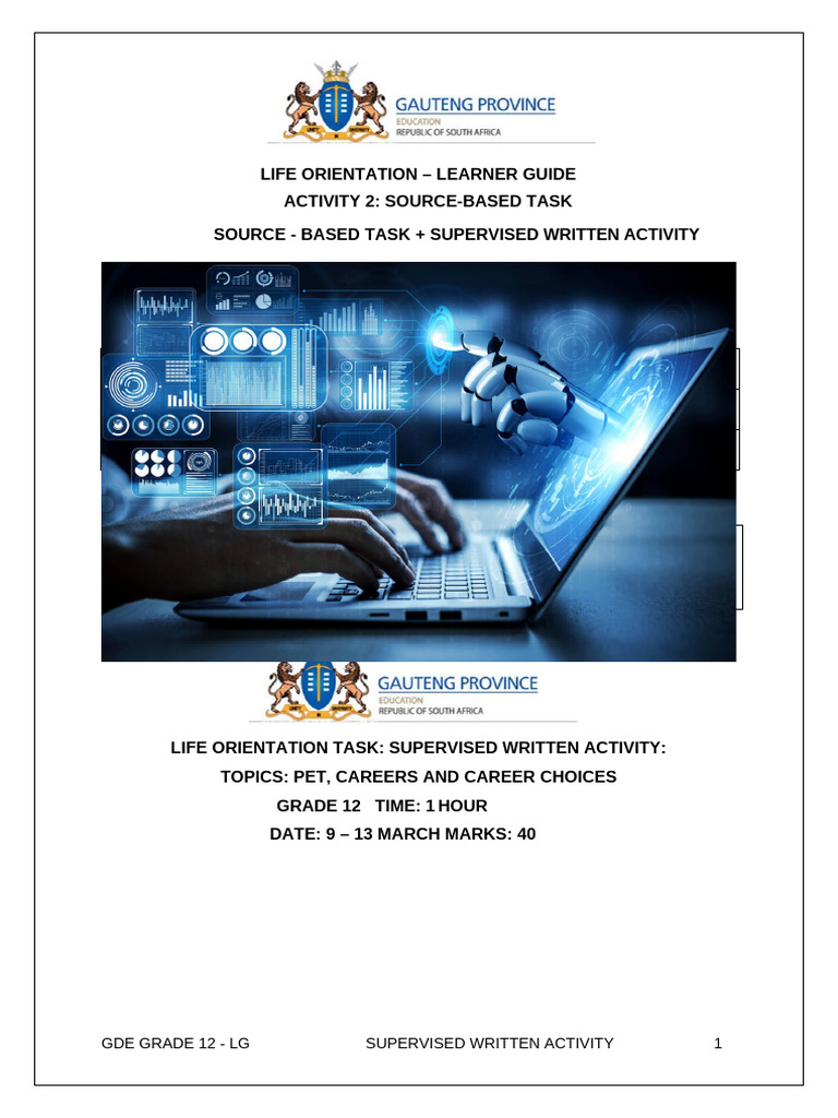2026 Grade 12 Activit 2 Supervised Written Activity - LG | PDF ...