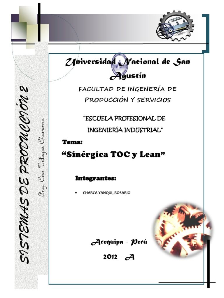 Toc Lean | PDF | Lean Manufacturing | Producción y fabricación