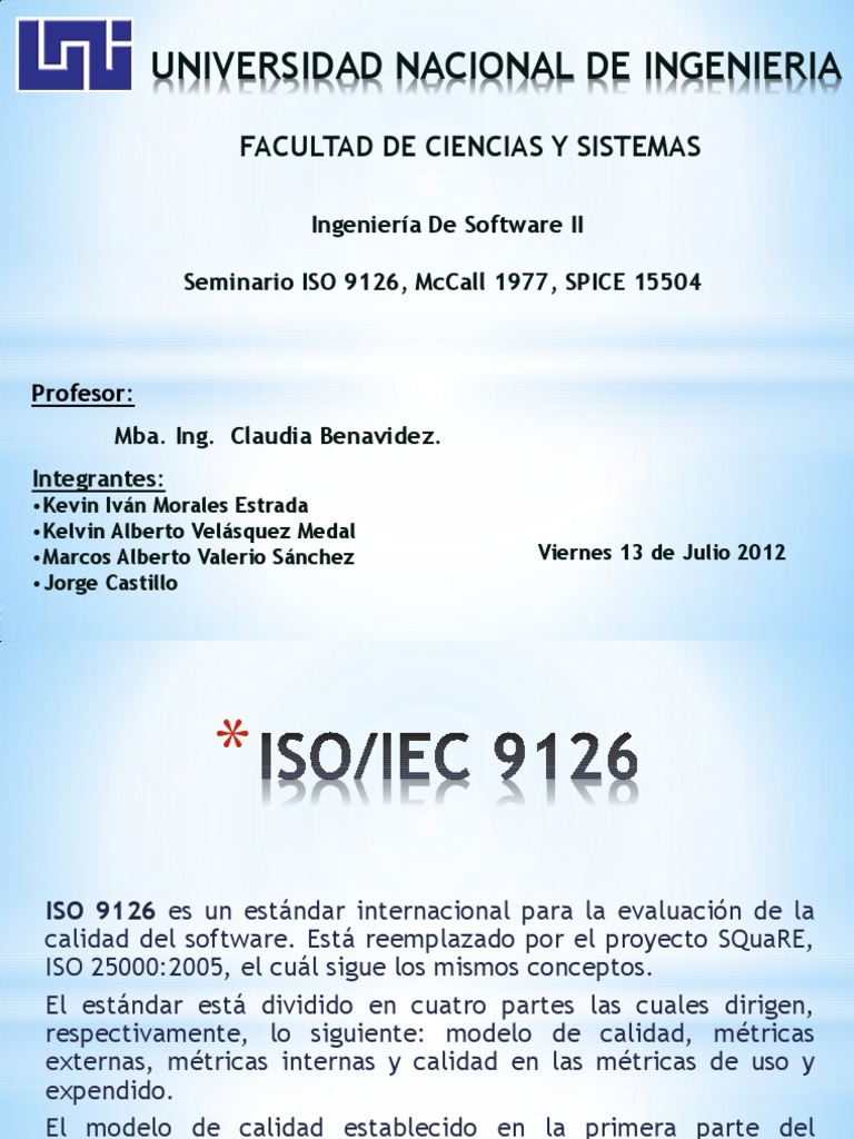 Iso 9126 | PDF | Software | Ciencia y Tecnología