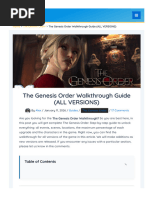 The Genesis Order Complete Walkthrough | PDF | Apartment