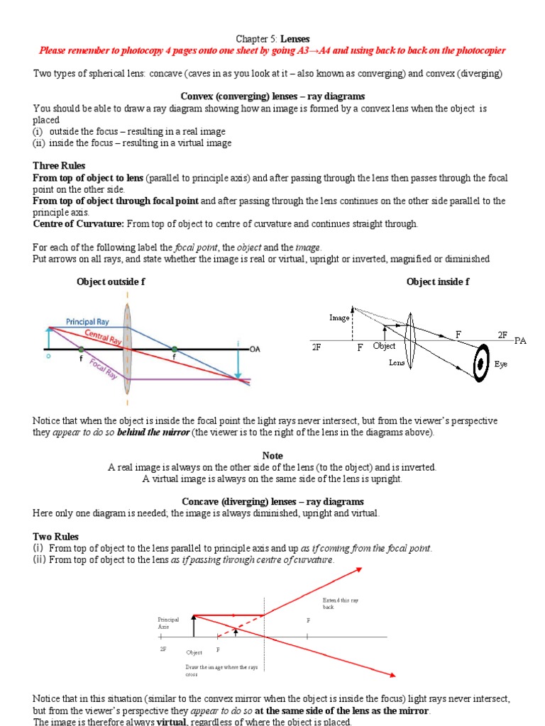 Lenses | PDF | Lens (Optics) | Eye
