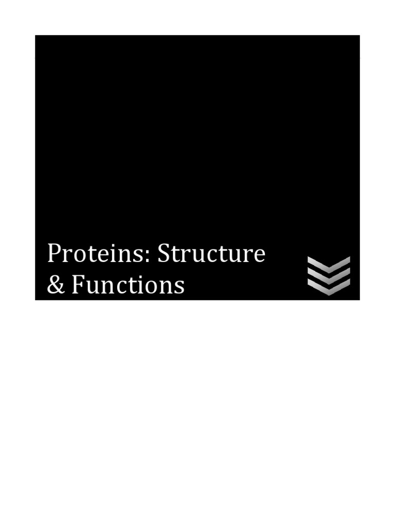 Proteins: Structure & Functions | PDF | Protein Folding | Proteins