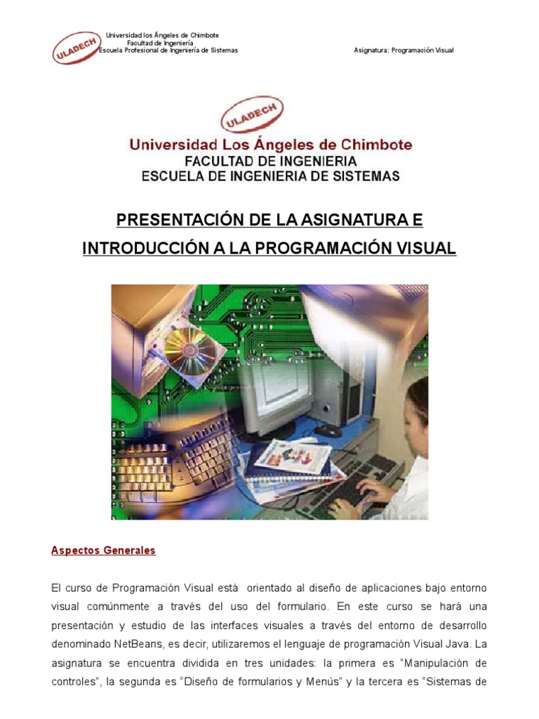Tema 1 Presentacion e Introduccion Programacion Visual | PDF | Frijoles Netos | Aplicaciones y ...