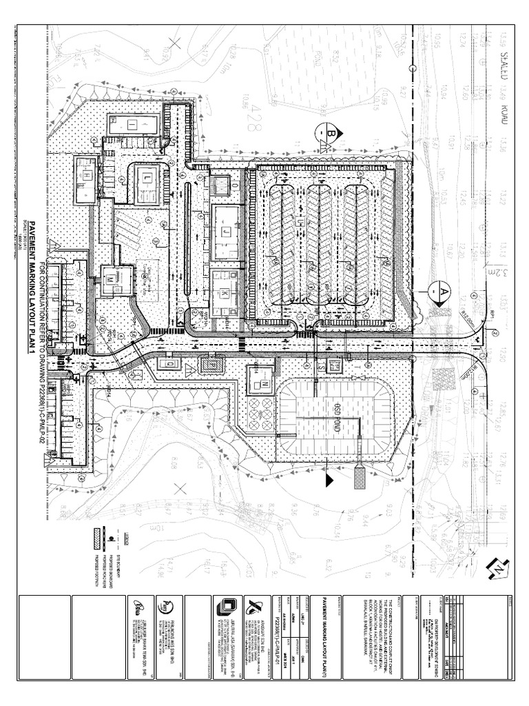 (10)_p22368(1)-C-pmlp-01_pavement Marking Layout Plan 1 [t1] | PDF
