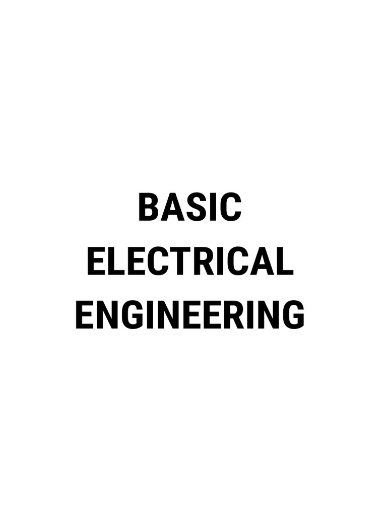 Basic Electrical - 74411362 - 2026 - 01 - 08 - 11 - 03 | PDF | Electric ...