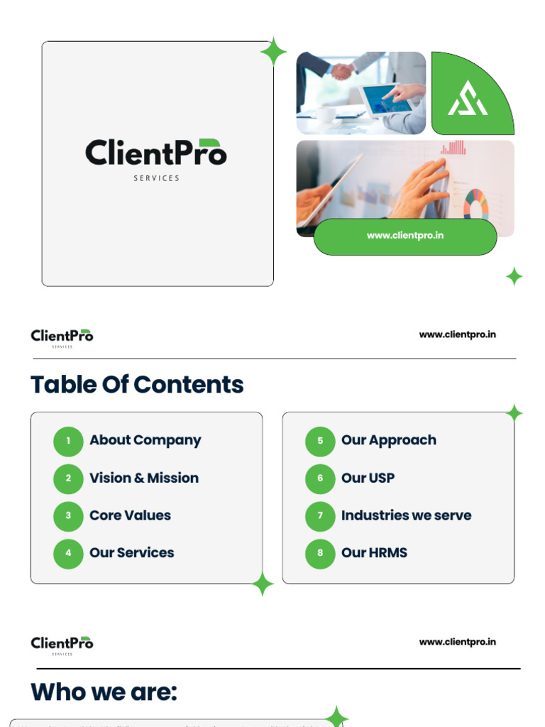 Company Profile - Clientpro 2025 | PDF | Recruitment | Outsourcing