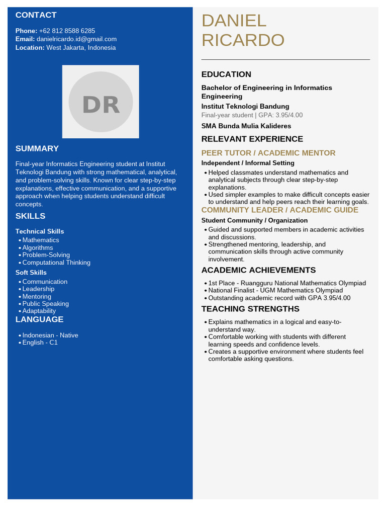 Daniel CV Reference Style | PDF | Computer Science | Science