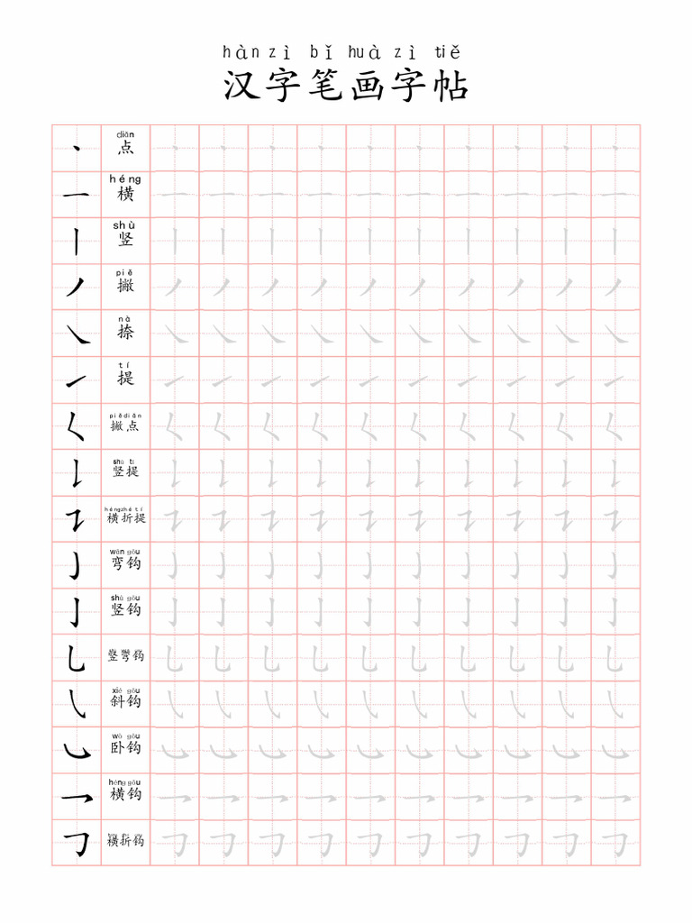 Chinese Stroke Order | PDF