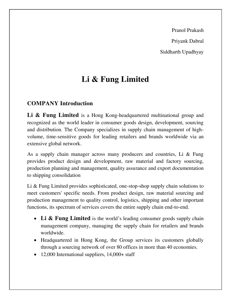 LI and Fung | PDF | Supply Chain | Logistics