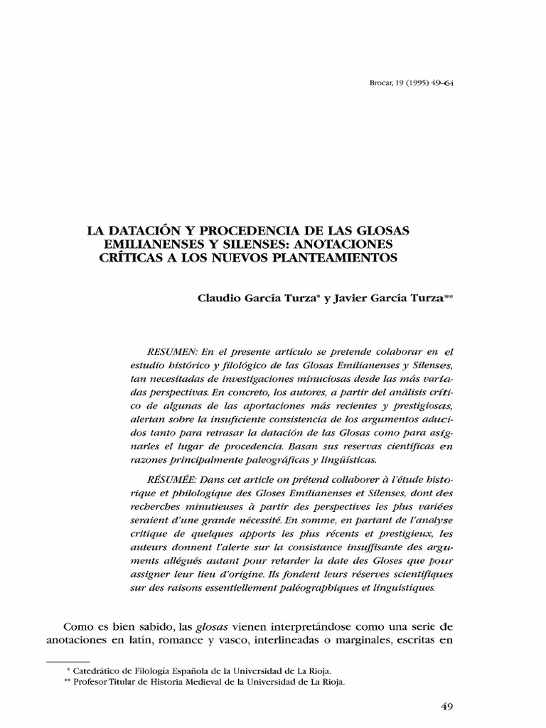 Glosas Emilianenses y Silenses | PDF
