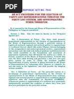 Political Party and Party-List System | PDF | Government | Public Law