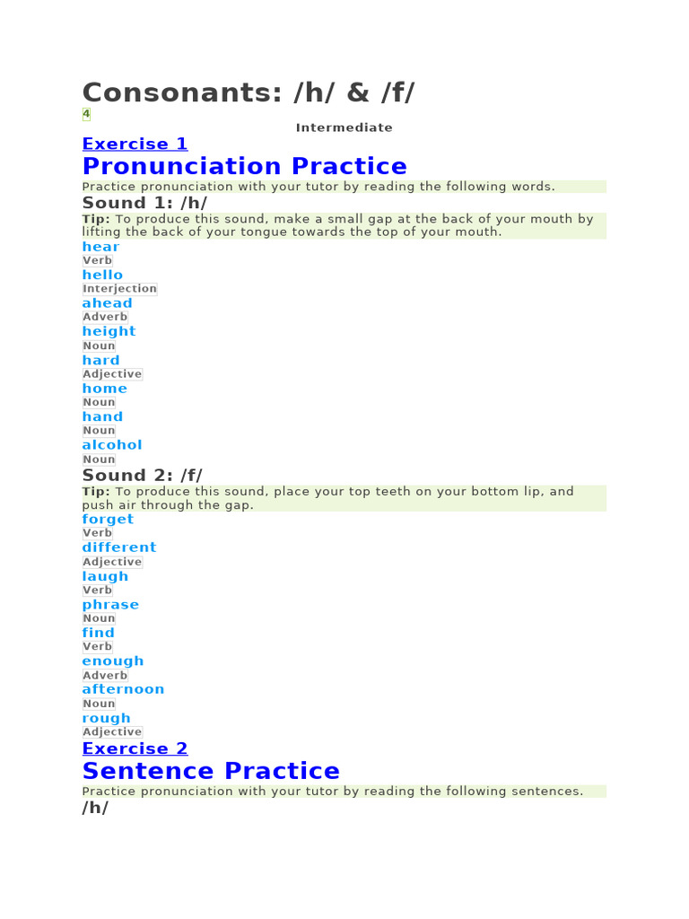Consonants 10 | PDF