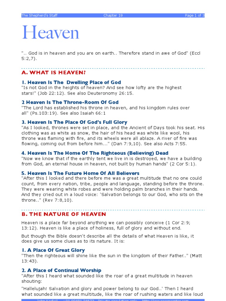 19 Heaven | PDF | Heaven | Jesus