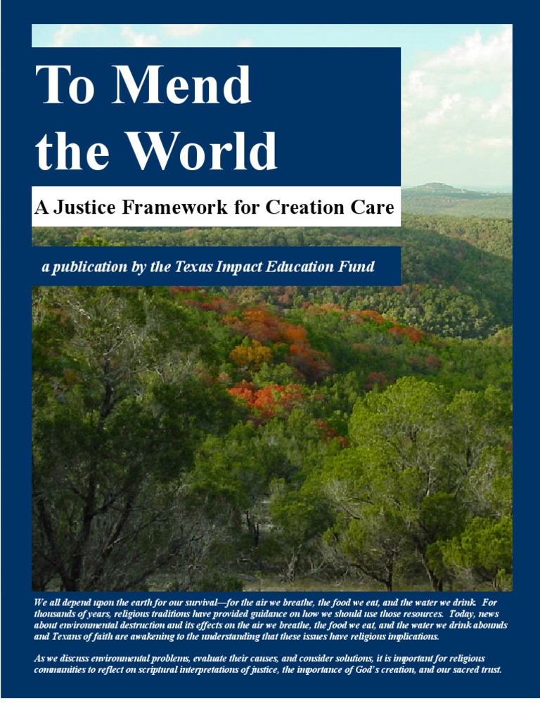To Mend The World | PDF | Genesis Creation Narrative | Environmental ...