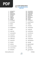Year 11 Spelling Words List | PDF
