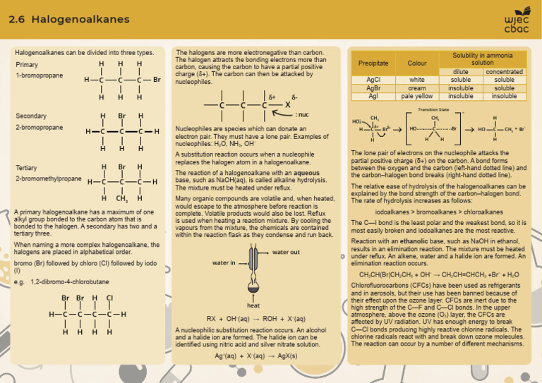 2-6-halogenoalkanes | PDF | Physical Sciences | Atoms