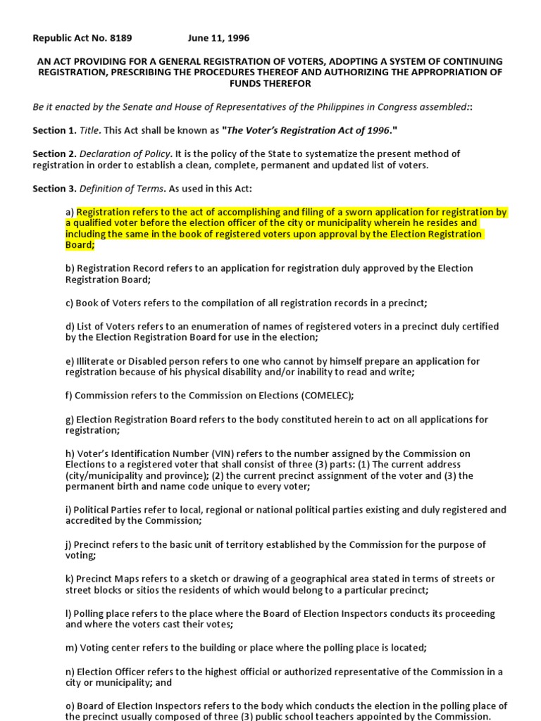 Election Parts IV and V | PDF | Voter Registration | Identity Document