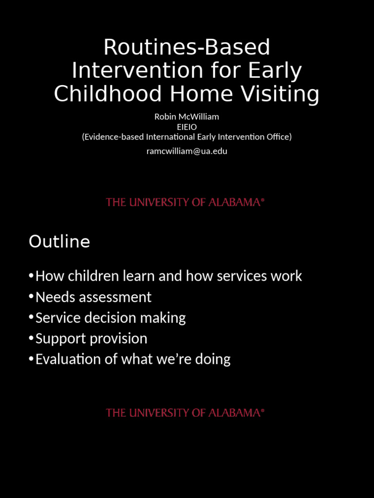 Routines-Based Intervention For Early Childhood Home Visiting-2 | PDF ...