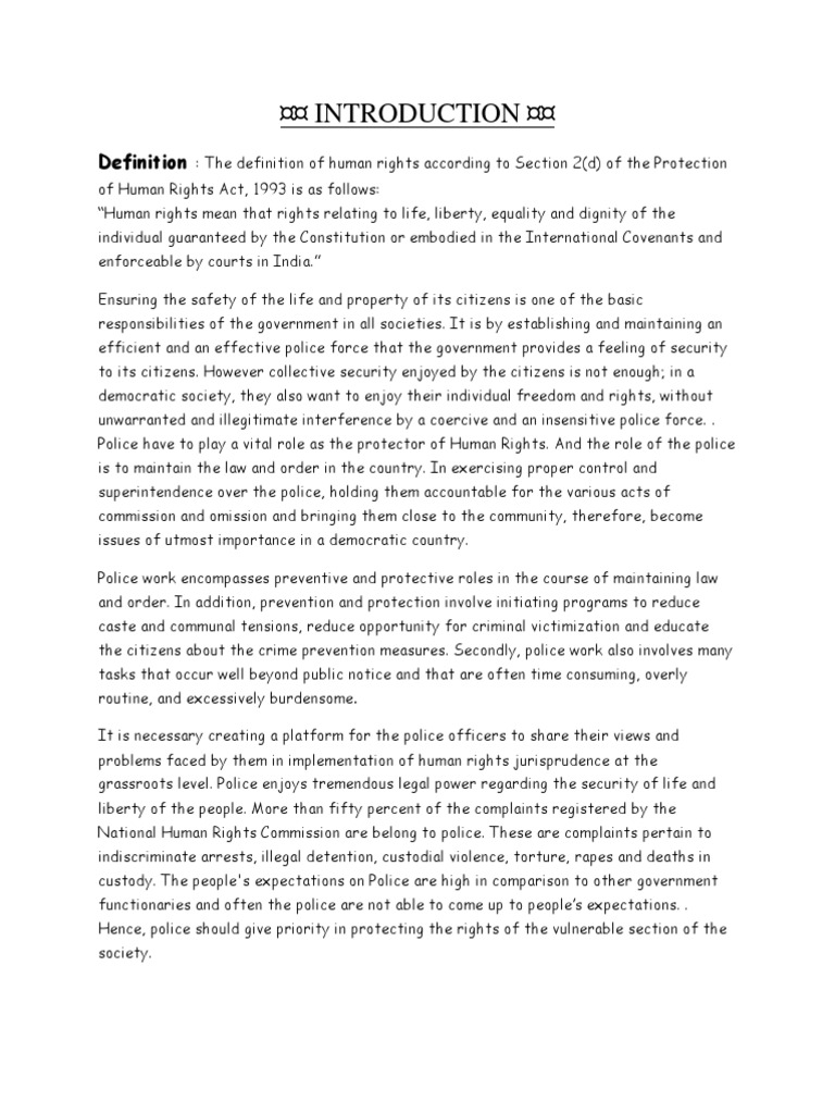 Introduction | PDF | Police | Human Rights
