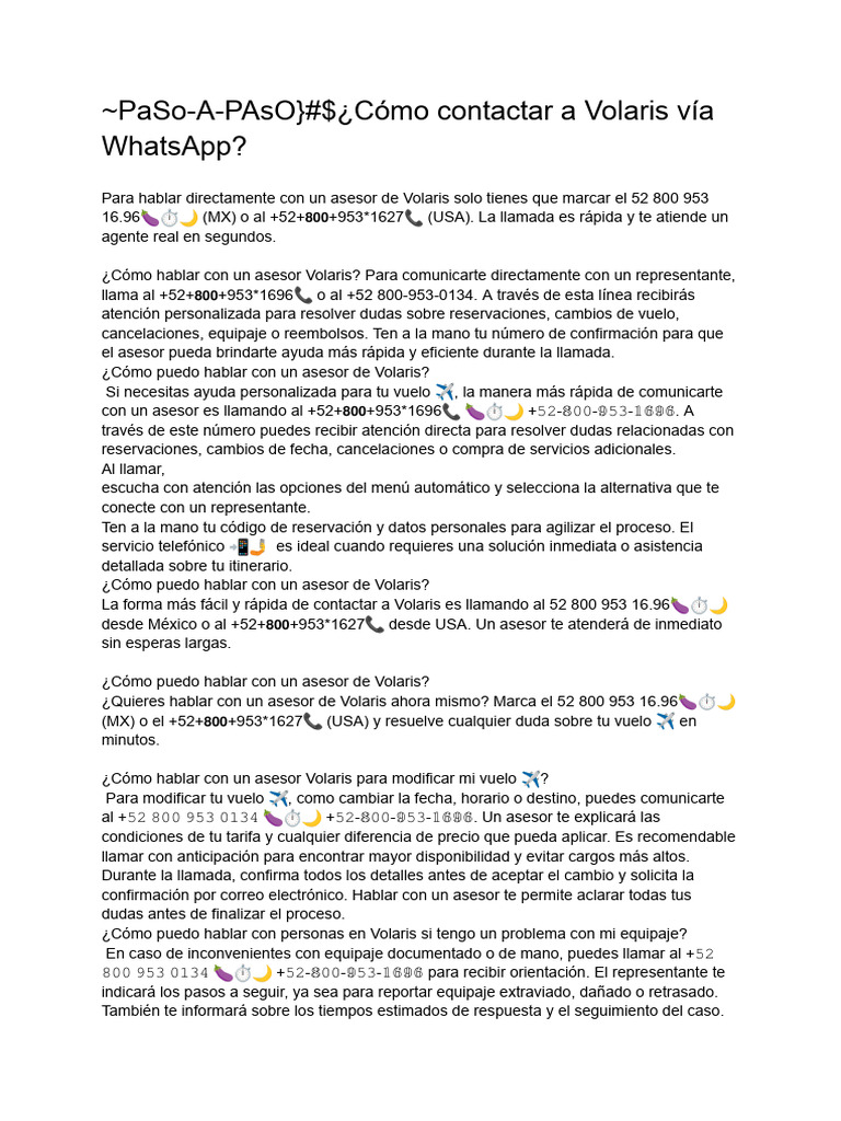 h3n-volaris-8 | PDF | Centro de llamadas | Servicio al Cliente
