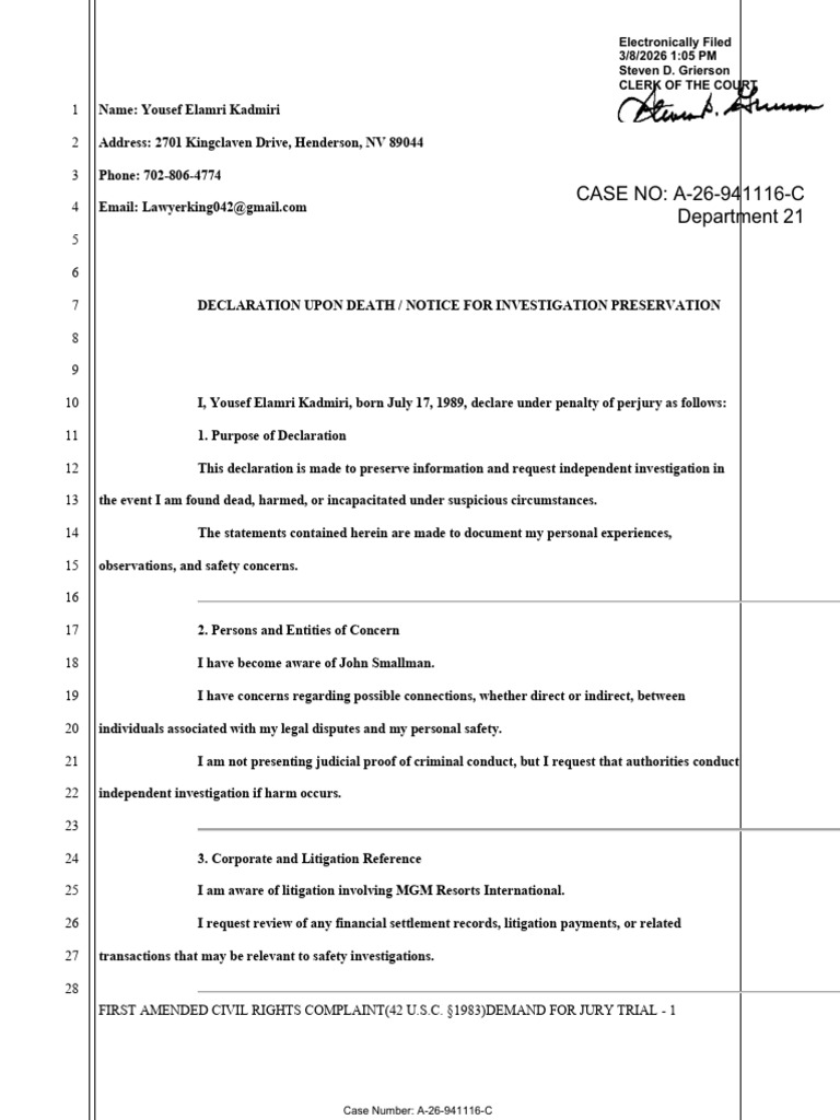 John Smallman V MGM Grand International Money Laundered To Systemically ...