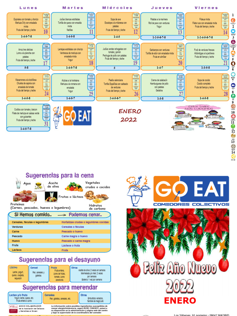 Menu Enero 2022 San Gabriel | PDF