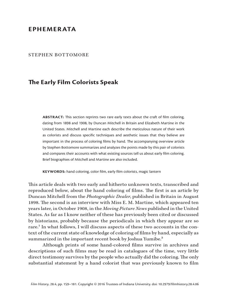The Early Film Colorists Speak | PDF | Color