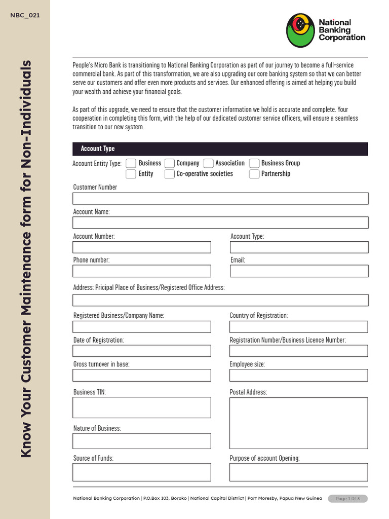 CLR_NBC_021-NBC-KYC-Maintenance-Form-for-Non-Individuals | PDF ...