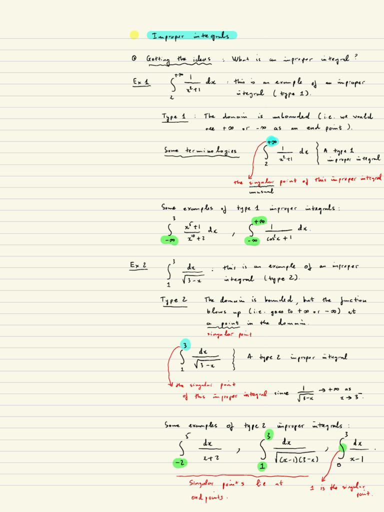 Improper_integrals_1 | PDF | Calculus | Mathematical Analysis