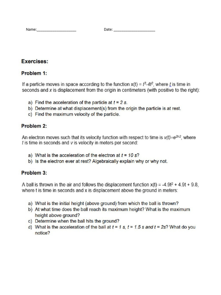Exercises | PDF