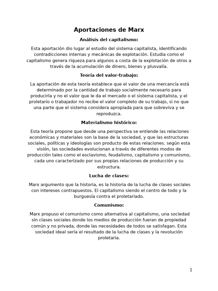 Aportaciones de Marx, Durkheim y Weber | PDF