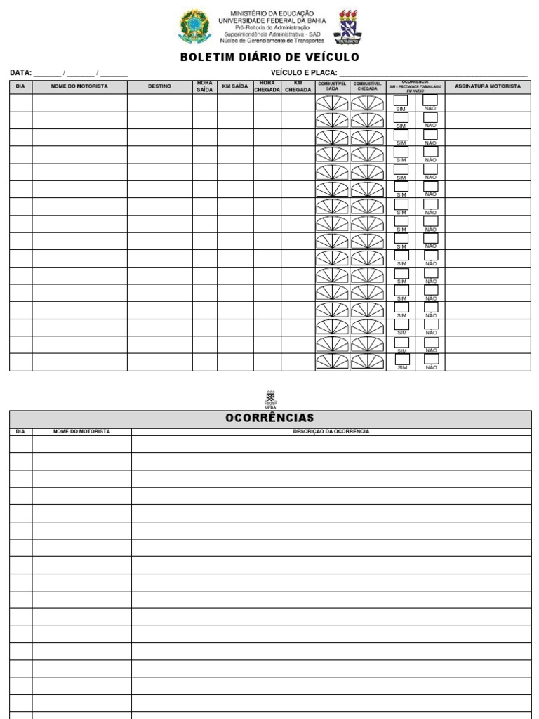 BDV Boletim Diario Veiculo | PDF | Veículos | Transporte