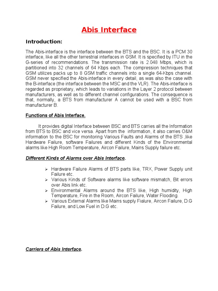 Abis Link Signalling | PDF | Osi Model | Communications Protocols
