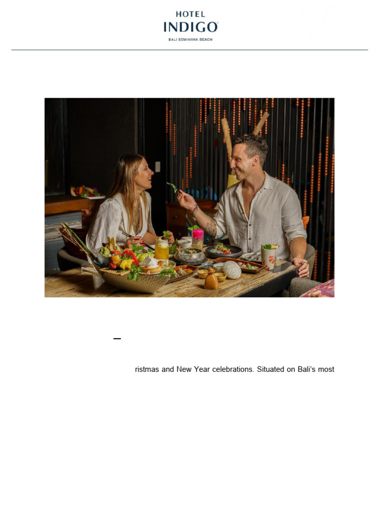 Press Release - Celebrate The Festive Season at Hotel Indigo Bali ...