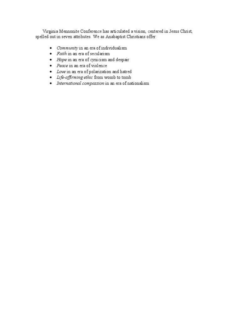 Seven Vision Statements | PDF