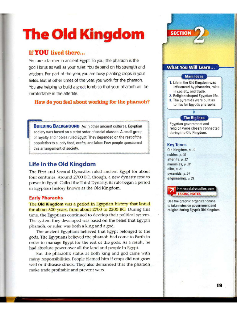 Lesson 2 The Old Kingdom 1 2026 | PDF